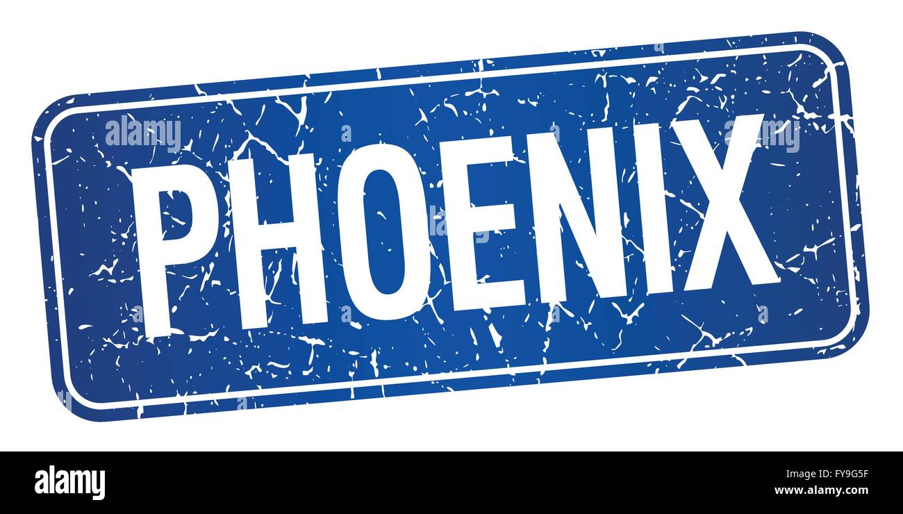 Phoenix blue stamp isolated on white background Stock Vector Image ...