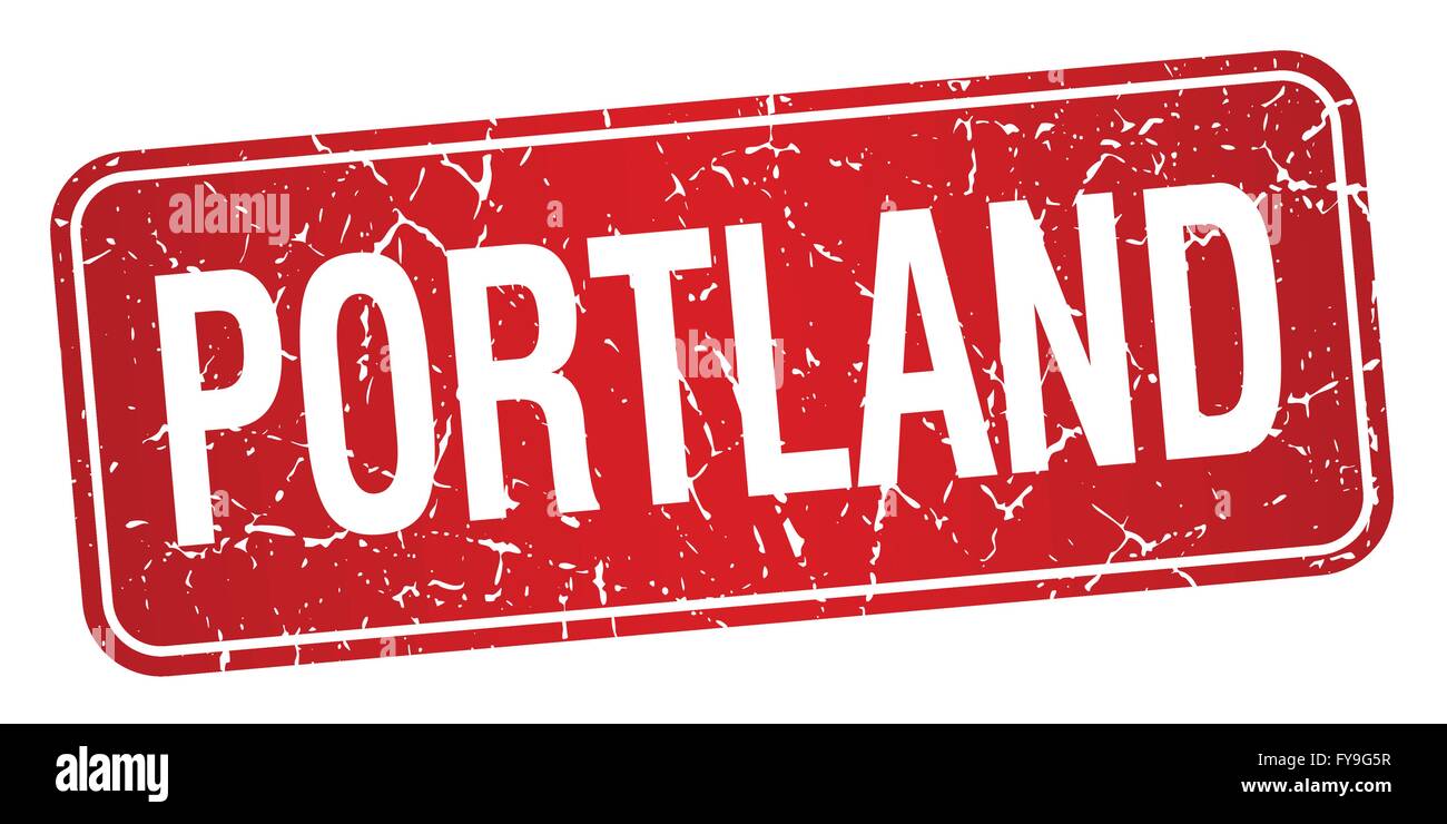 Portland red stamp isolated on white background Stock Vector Image ...