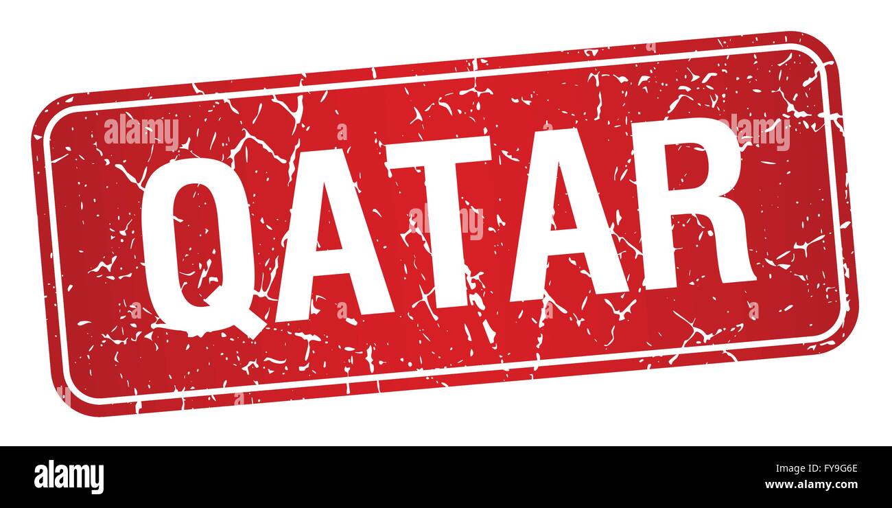 Qatar red stamp isolated on white background Stock Vector Image & Art ...