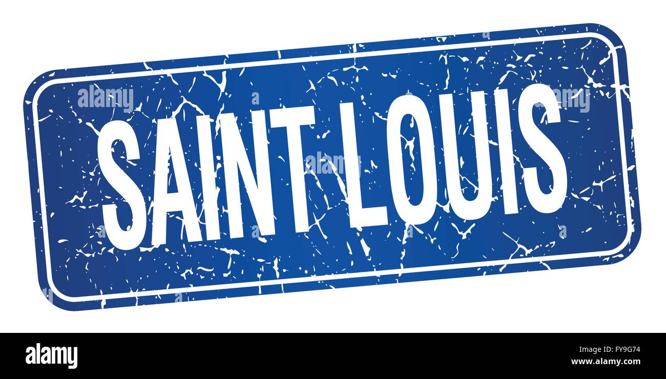 Saint Louis blue stamp isolated on white background Stock Vector Image ...