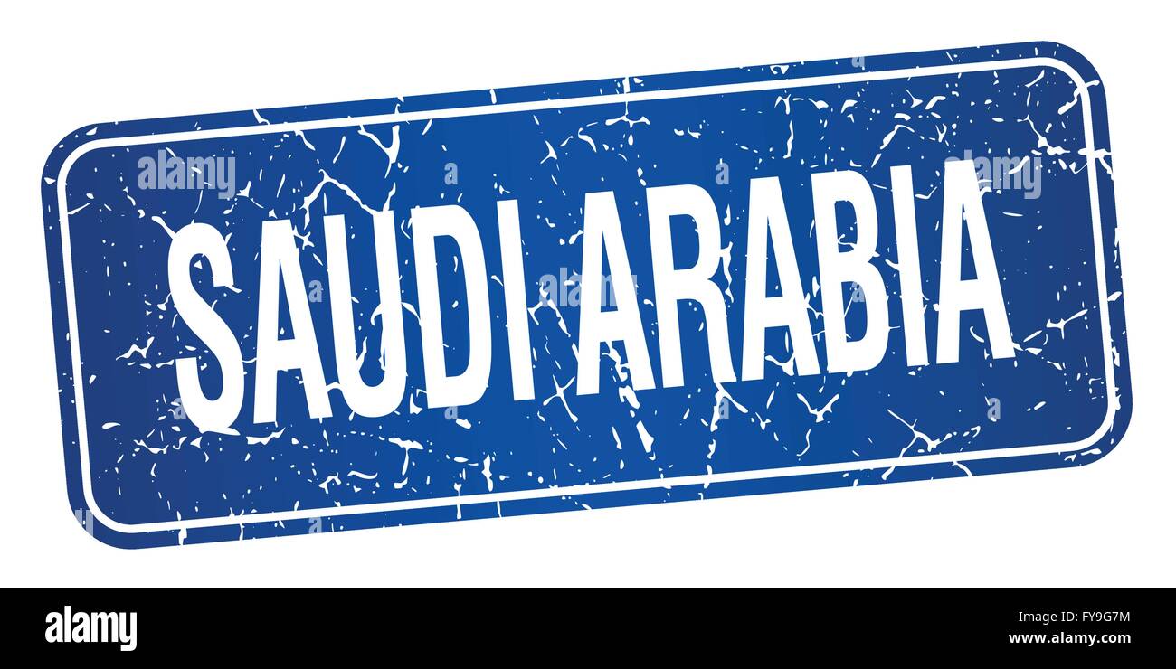 Saudi Arabia blue stamp isolated on white background Stock Vector Image ...