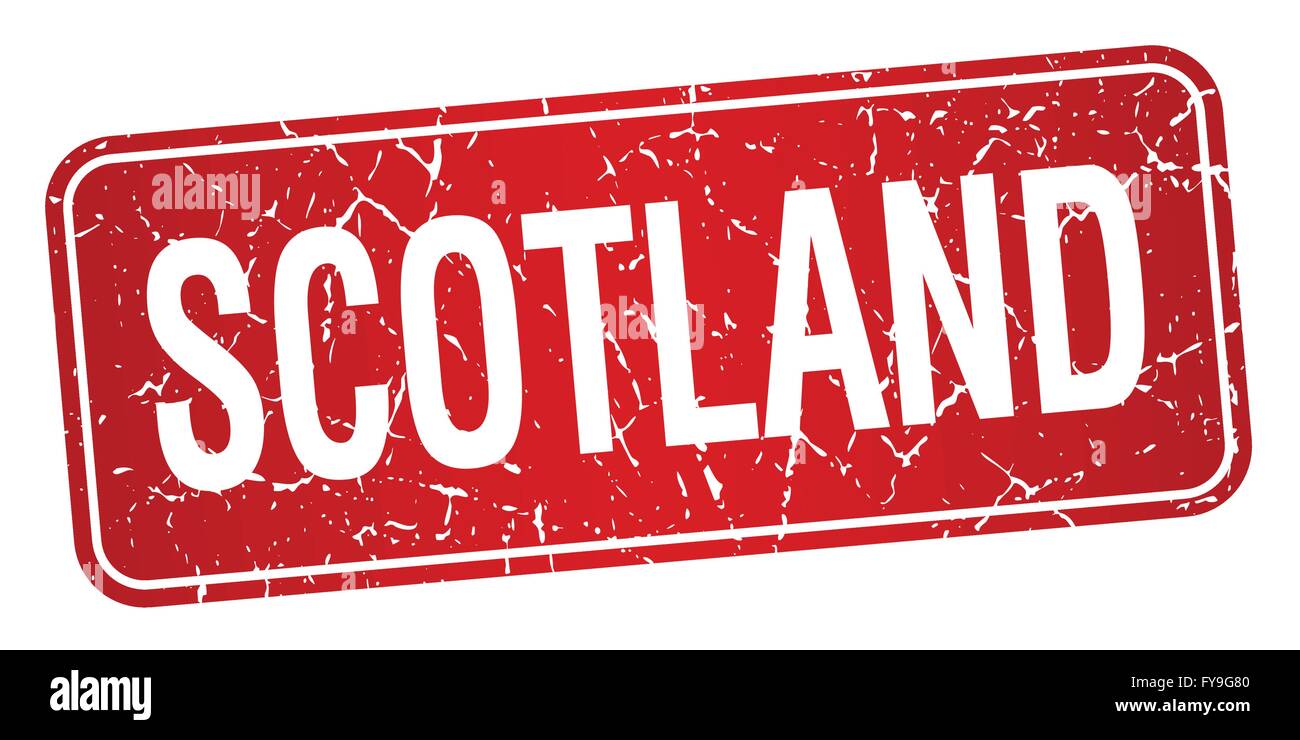 Scotland red stamp isolated on white background Stock Vector Image ...