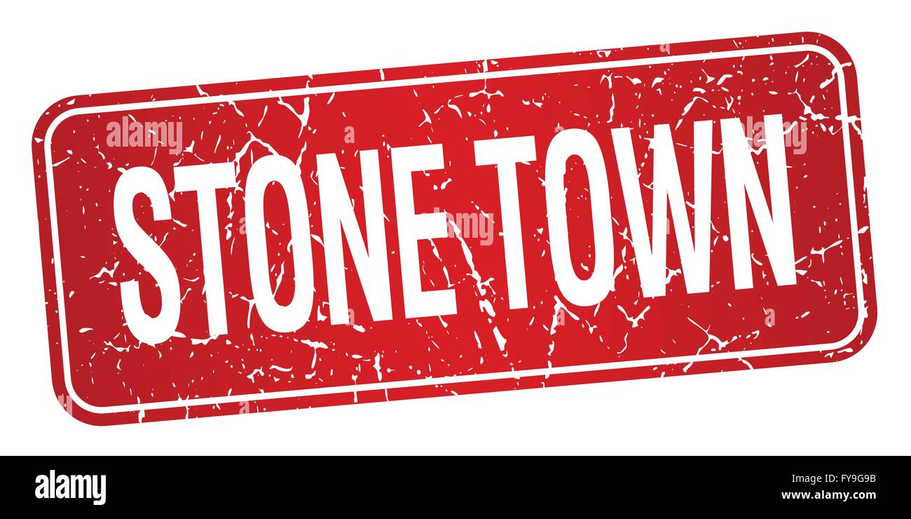 Stone Town red stamp isolated on white background Stock Vector Image ...