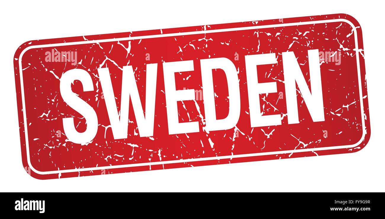 Sweden red stamp isolated on white background Stock Vector Image & Art ...