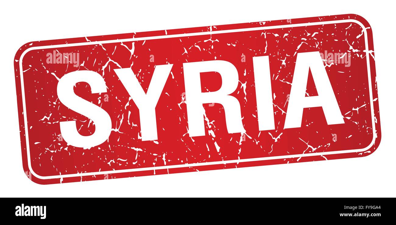 Syria red stamp isolated on white background Stock Vector Image & Art ...