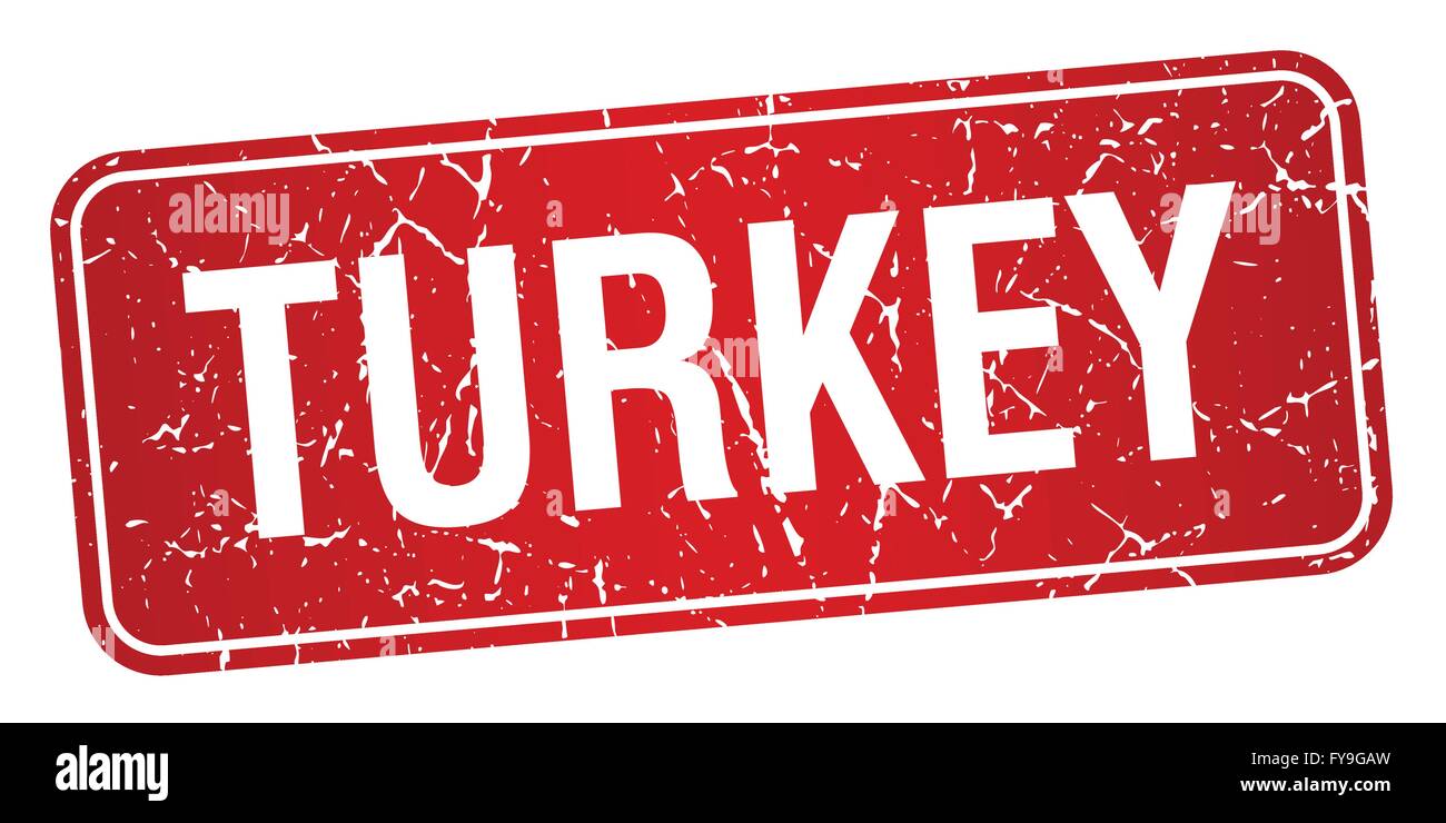 Turkey red stamp isolated on white background Stock Vector Image & Art ...