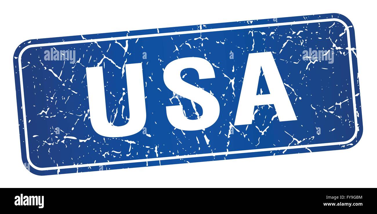 usa blue stamp isolated on white background Stock Vector Image & Art ...