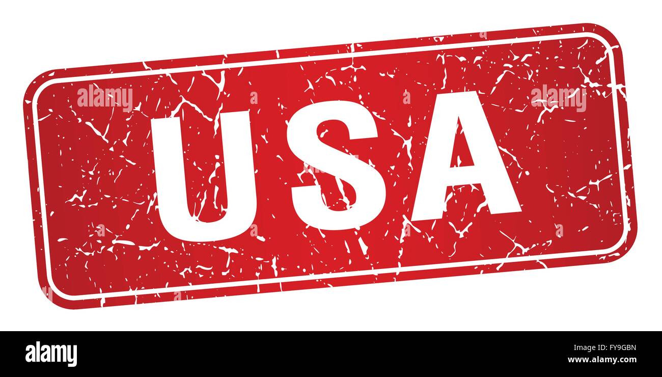 usa red stamp isolated on white background Stock Vector Image & Art - Alamy