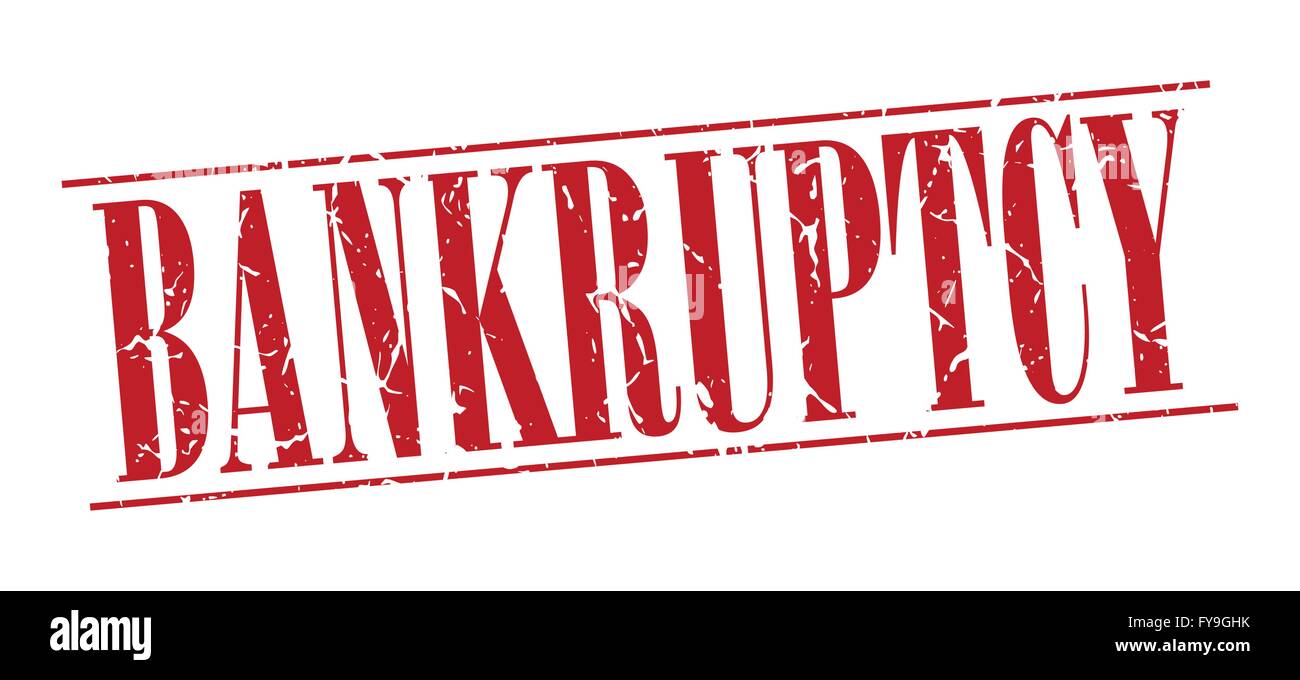 bankruptcy red grunge vintage stamp isolated on white background Stock ...