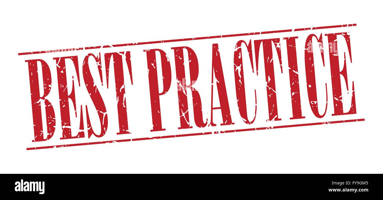 best practice red grunge vintage stamp isolated on white background ...