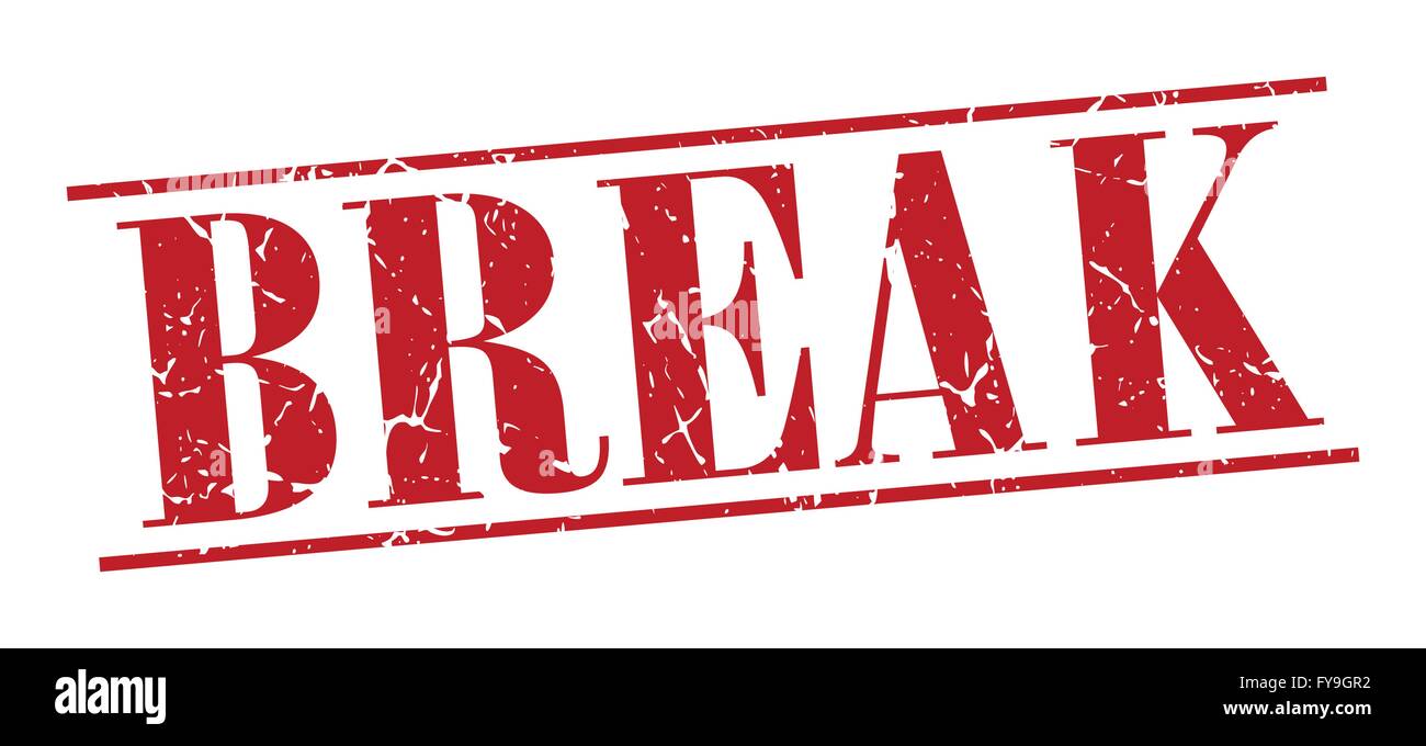 break red grunge vintage stamp isolated on white background Stock ...