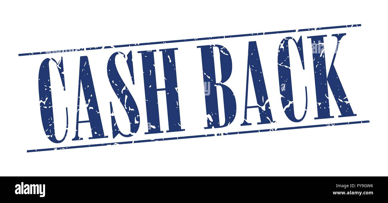 cash back blue grunge vintage stamp isolated on white background Stock ...