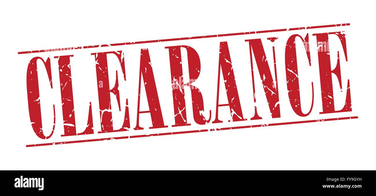 clearance red grunge vintage stamp isolated on white background Stock ...