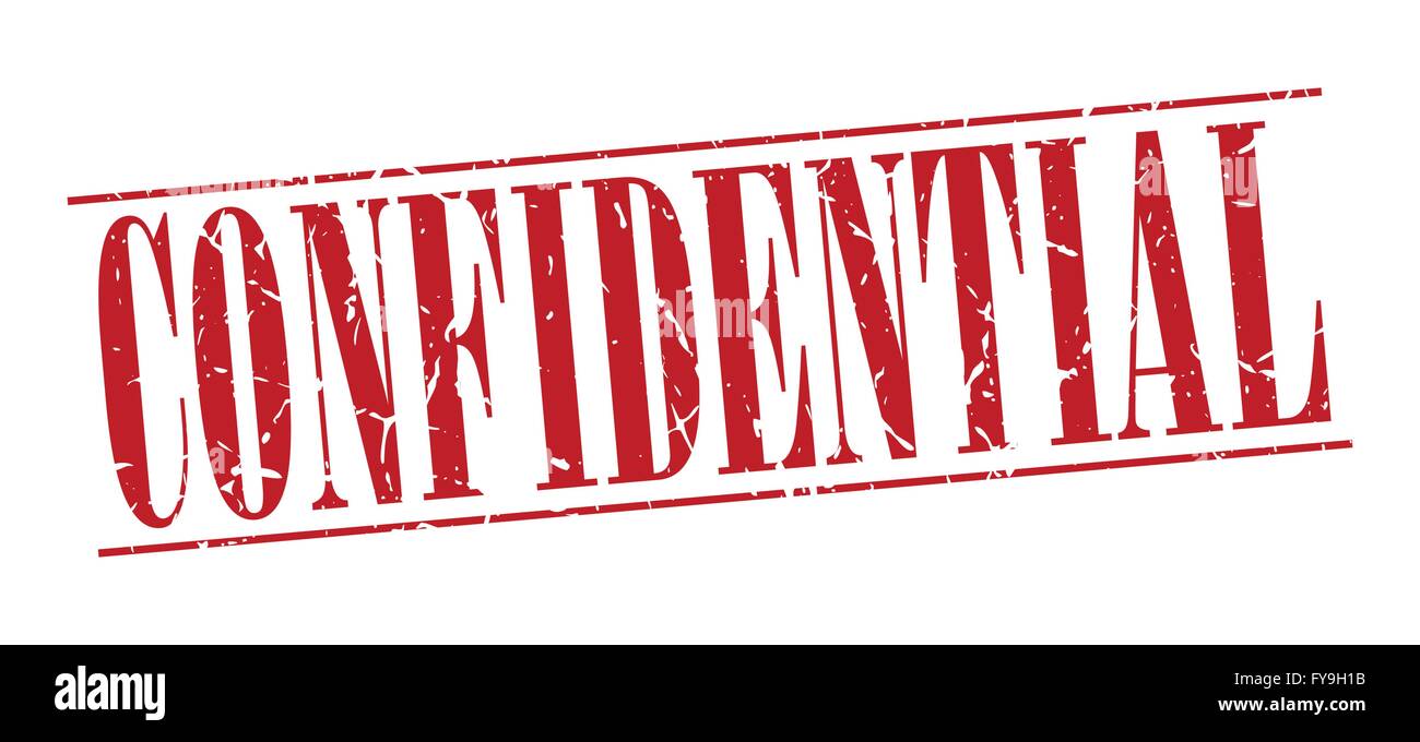 confidential red grunge vintage stamp isolated on white background ...