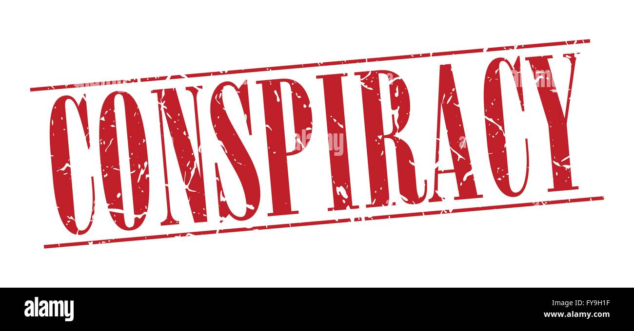 conspiracy red grunge vintage stamp isolated on white background Stock ...