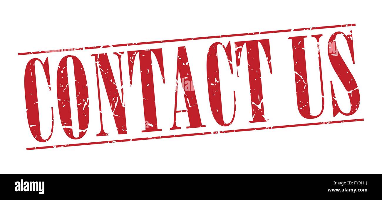 contact us red grunge vintage stamp isolated on white background Stock ...