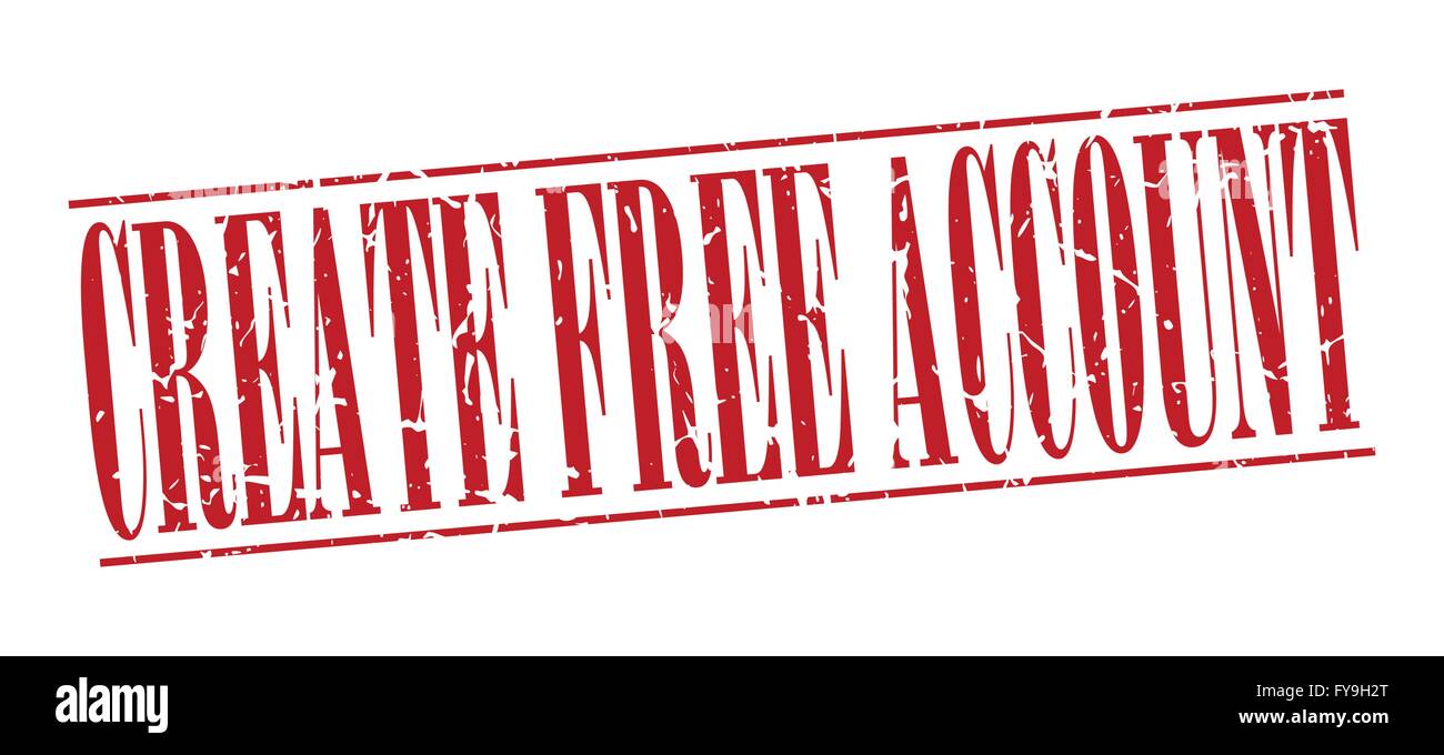 create free account red grunge vintage stamp isolated on white ...