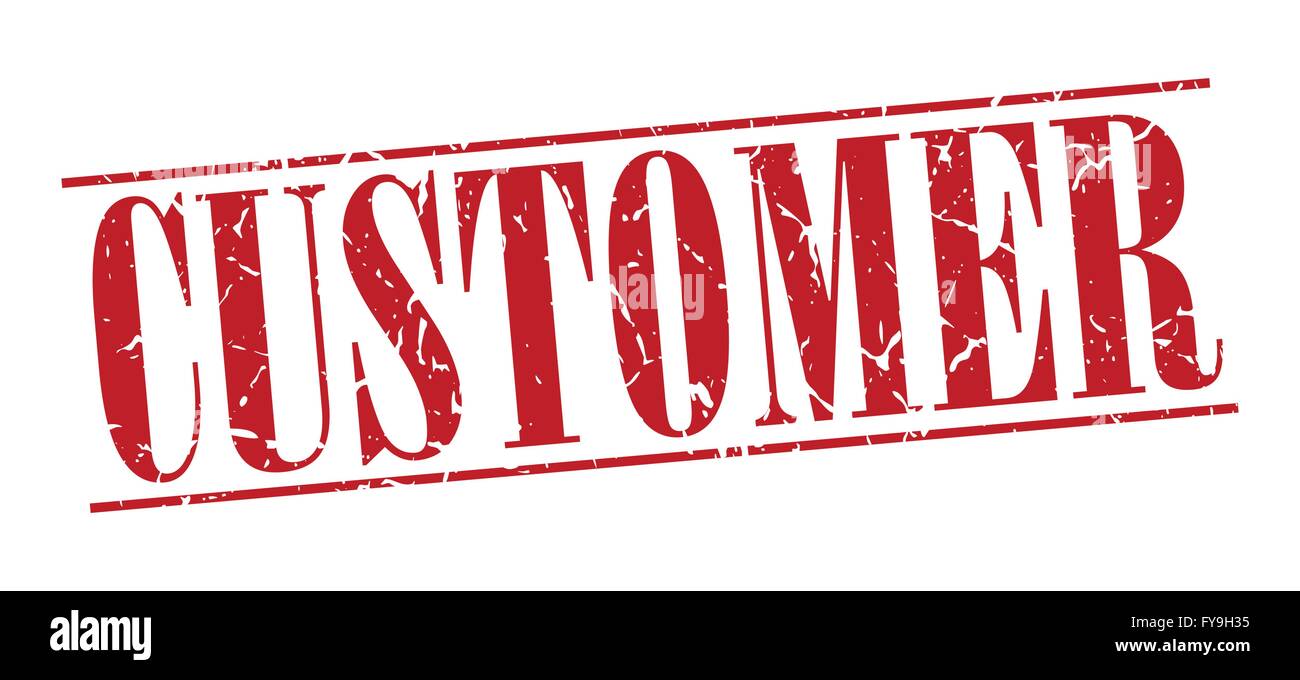 customer red grunge vintage stamp isolated on white background Stock ...