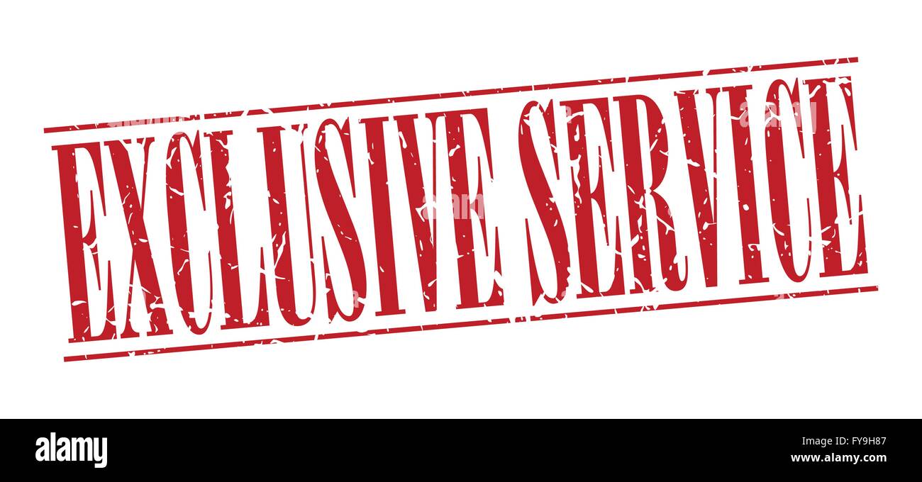 exclusive service red grunge vintage stamp isolated on white background ...
