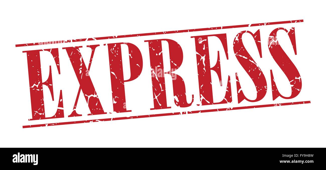 express red grunge vintage stamp isolated on white background Stock ...