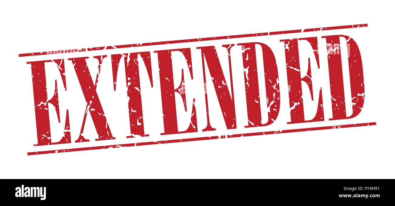 extended red grunge vintage stamp isolated on white background Stock ...