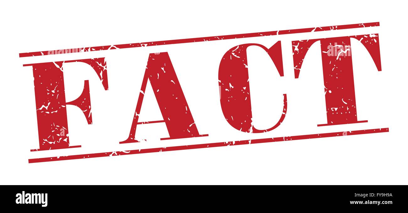 fact red grunge vintage stamp isolated on white background Stock Vector ...