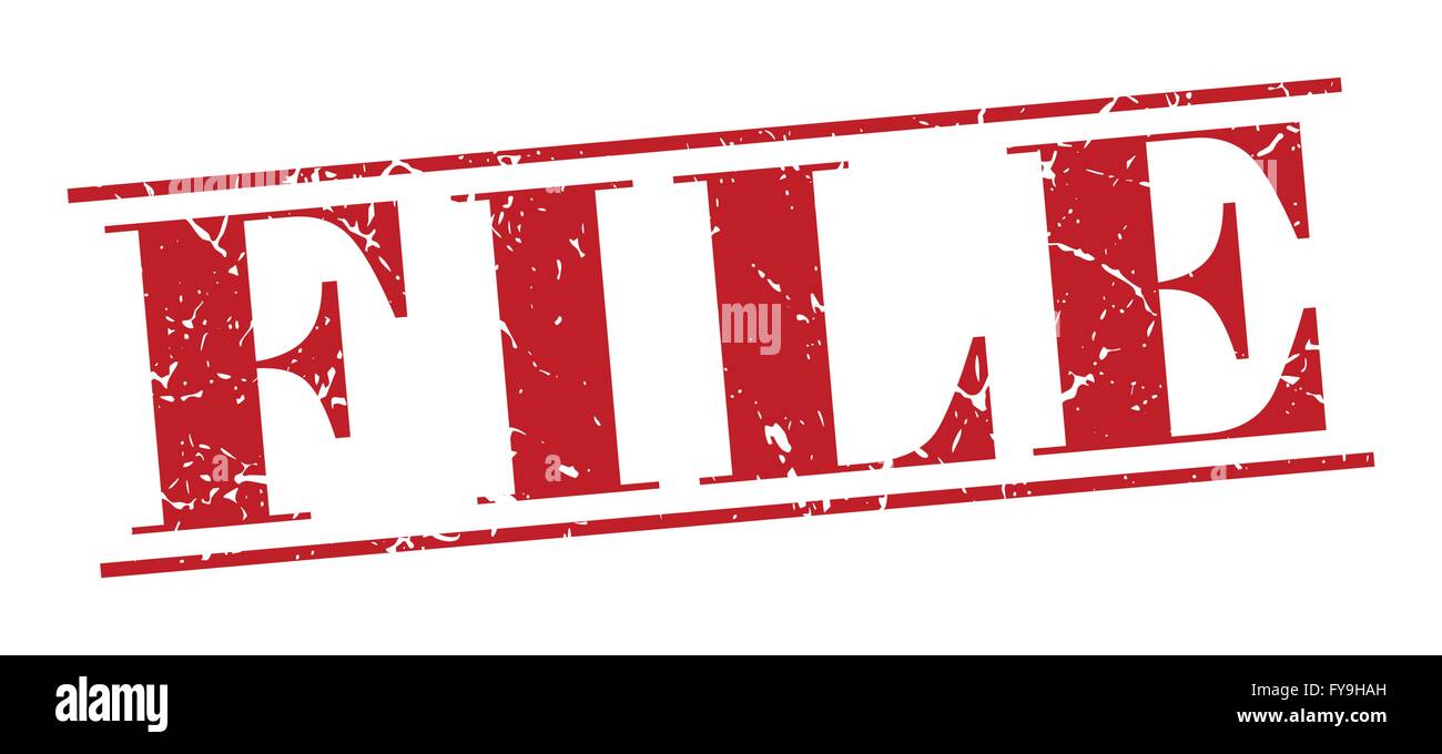 file red grunge vintage stamp isolated on white background Stock Vector ...