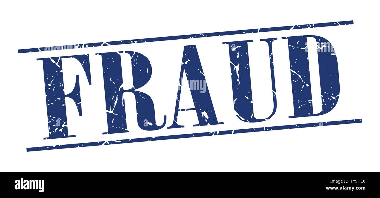 fraud blue grunge vintage stamp isolated on white background Stock ...