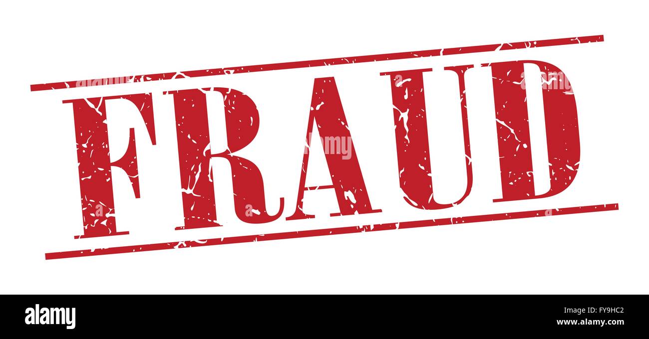 Fraud Red Grunge Vintage Stamp Isolated On White Background Stock