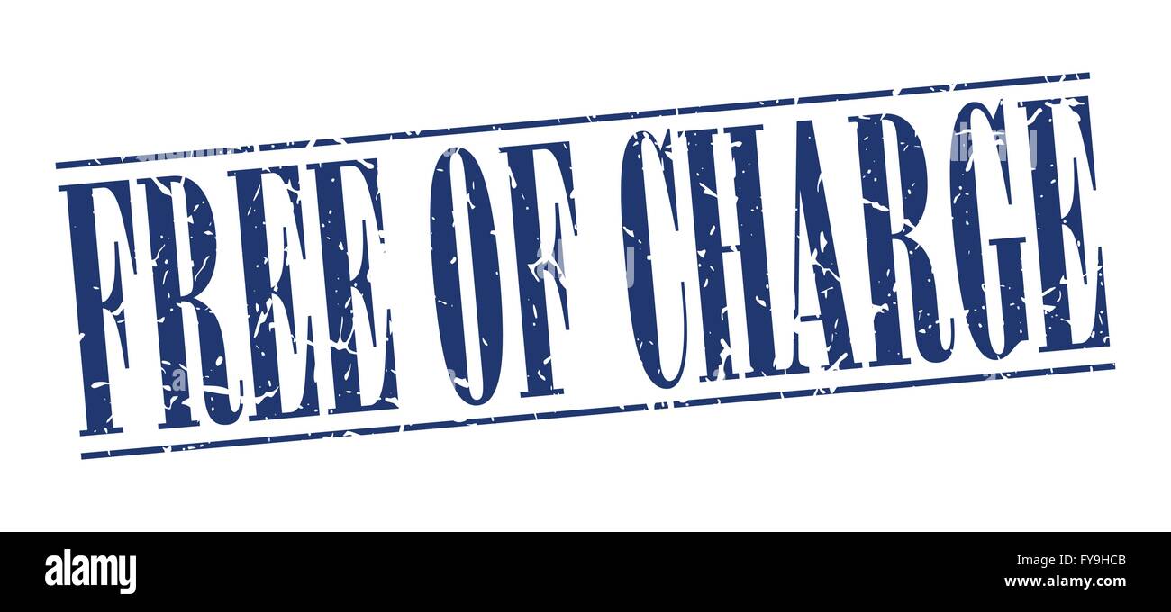 free of charge blue grunge vintage stamp isolated on white background Stock Vector Image & Art ...