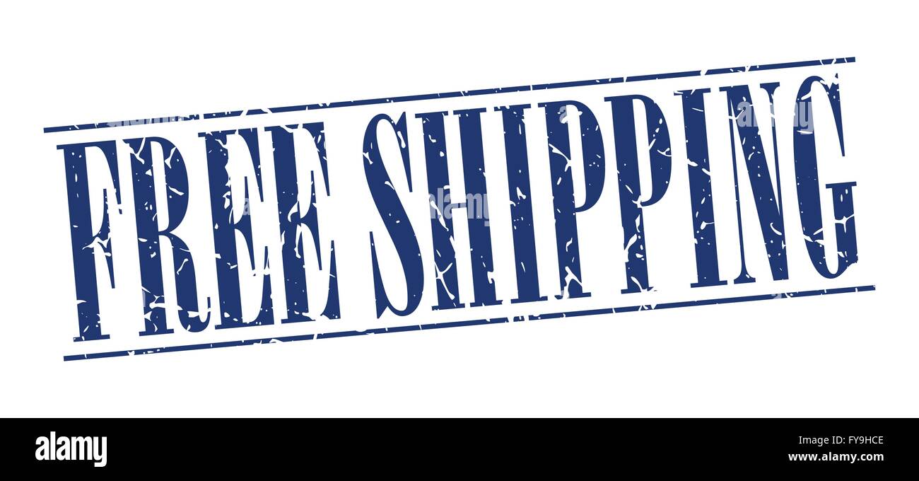 free shipping blue grunge vintage stamp isolated on white background ...