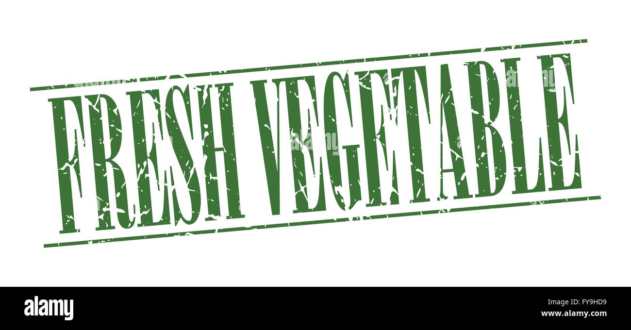 fresh vegetable green grunge vintage stamp isolated on white background ...