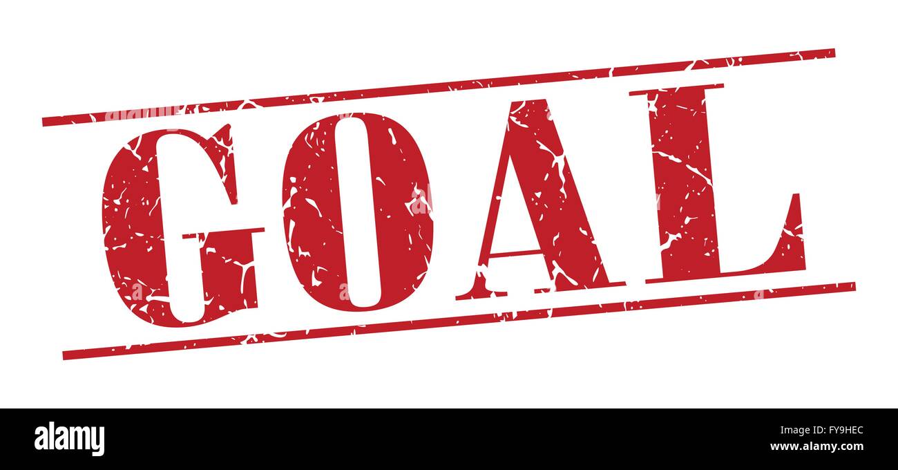 goal red grunge vintage stamp isolated on white background Stock Vector ...