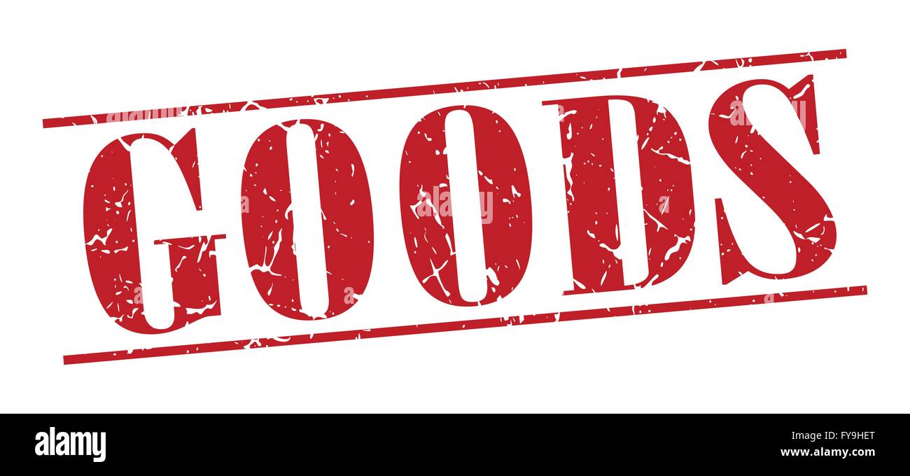 goods red grunge vintage stamp isolated on white background Stock ...