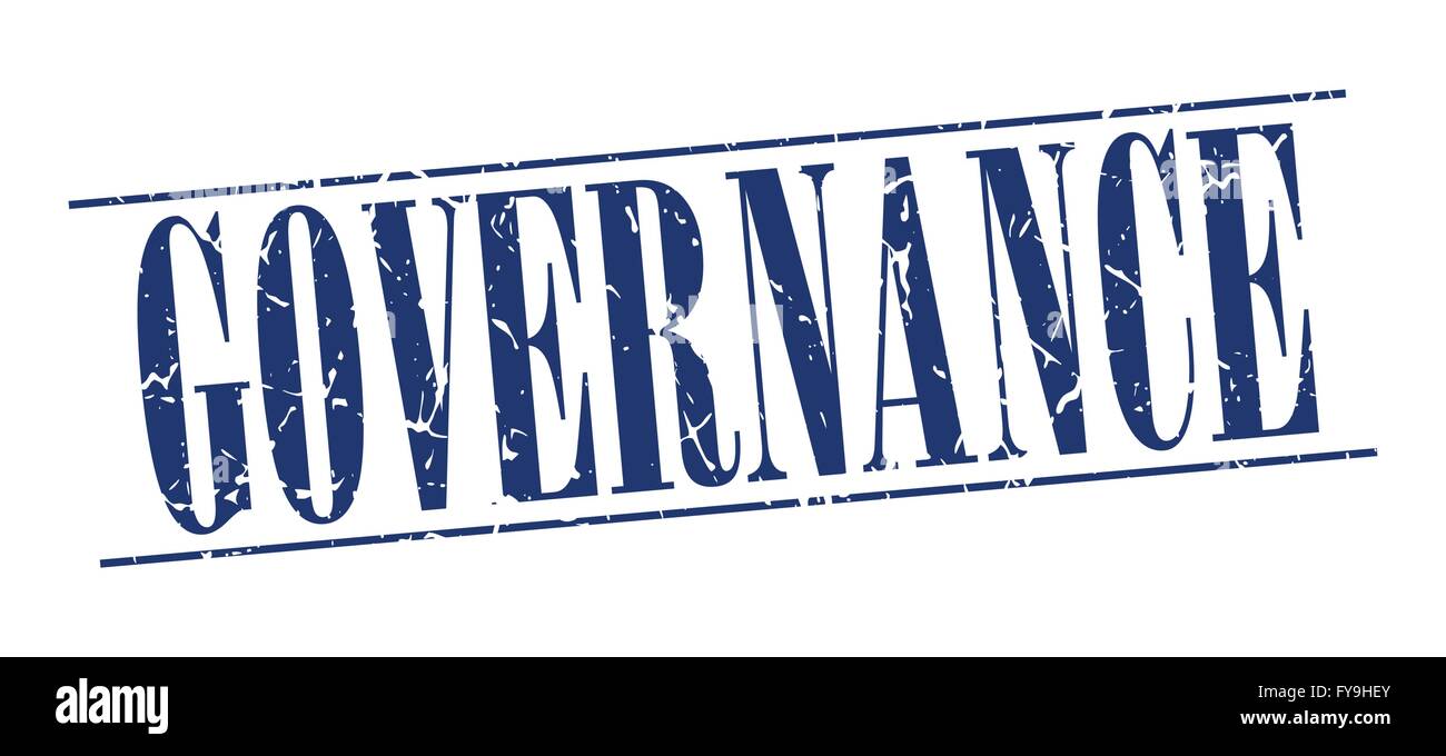 governance blue grunge vintage stamp isolated on white background Stock ...