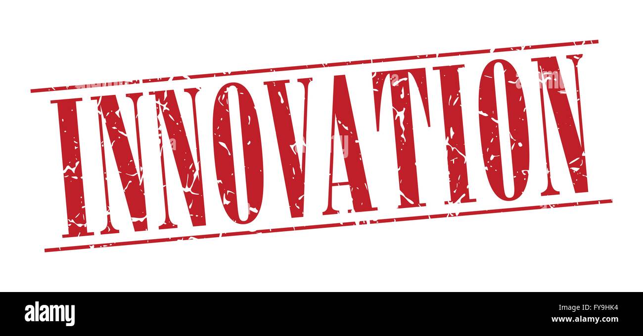 innovation red grunge vintage stamp isolated on white background Stock ...