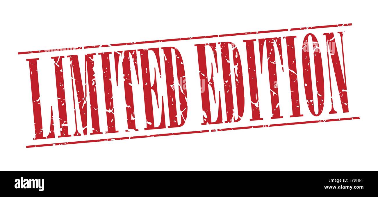 limited edition red grunge vintage stamp isolated on white background ...