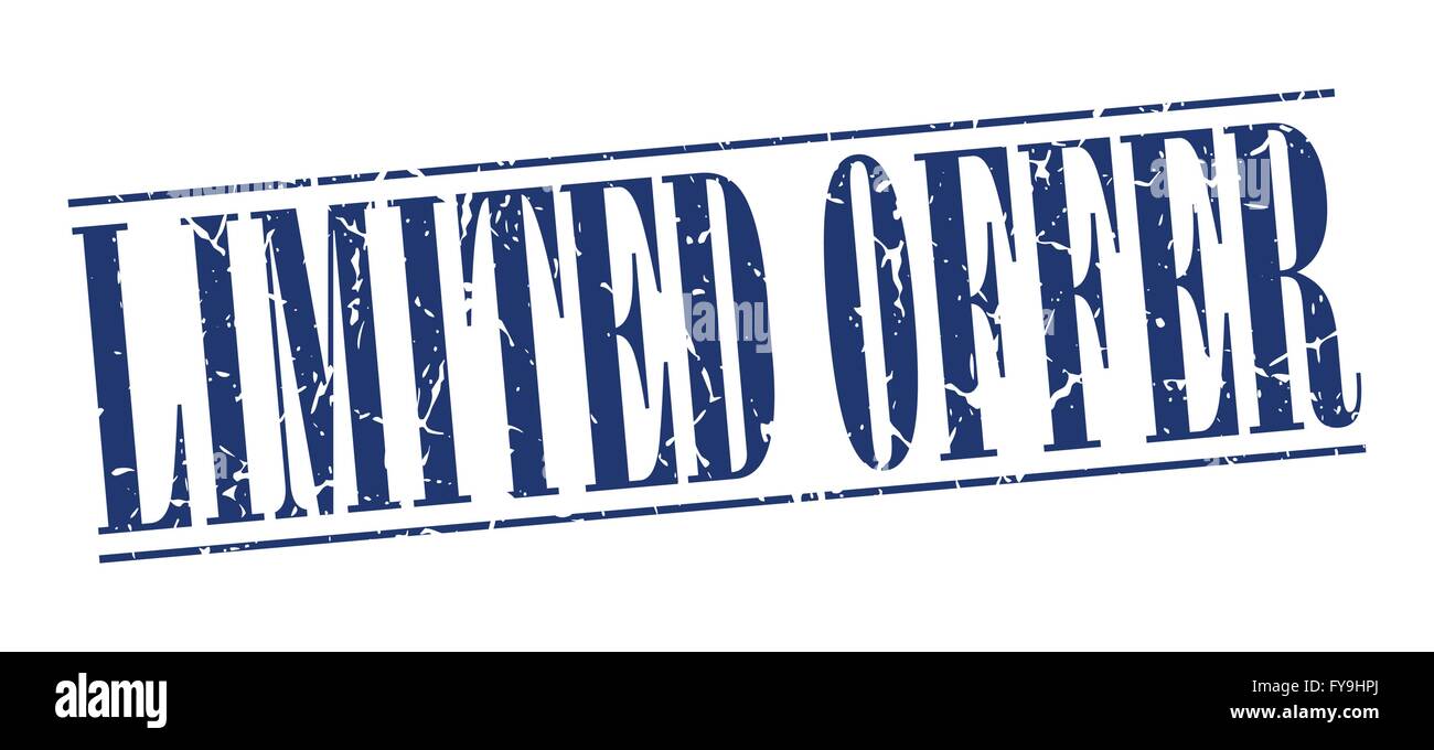 limited offer blue grunge vintage stamp isolated on white background ...