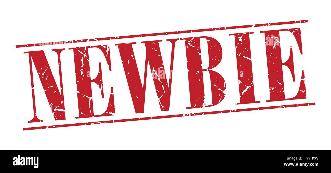 newbie red grunge vintage stamp isolated on white background Stock ...