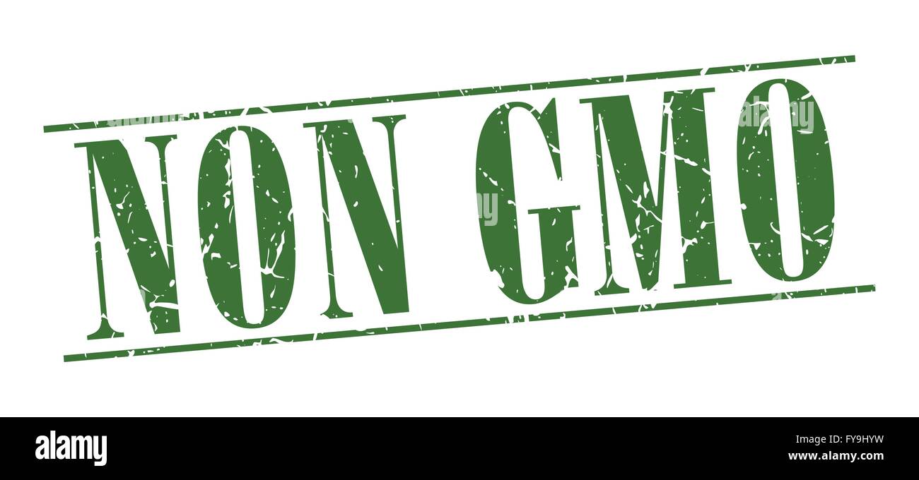 non gmo green grunge vintage stamp isolated on white background Stock ...