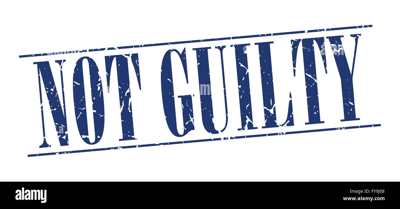 not guilty blue grunge vintage stamp isolated on white background Stock ...