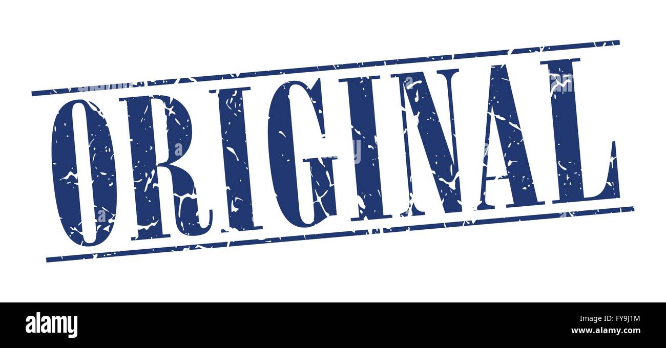 original blue grunge vintage stamp isolated on white background Stock ...