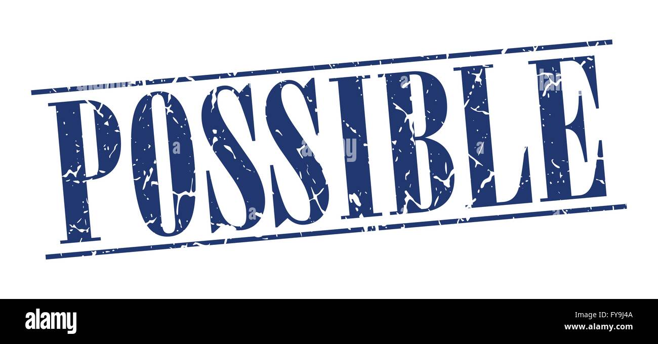 possible blue grunge vintage stamp isolated on white background Stock ...