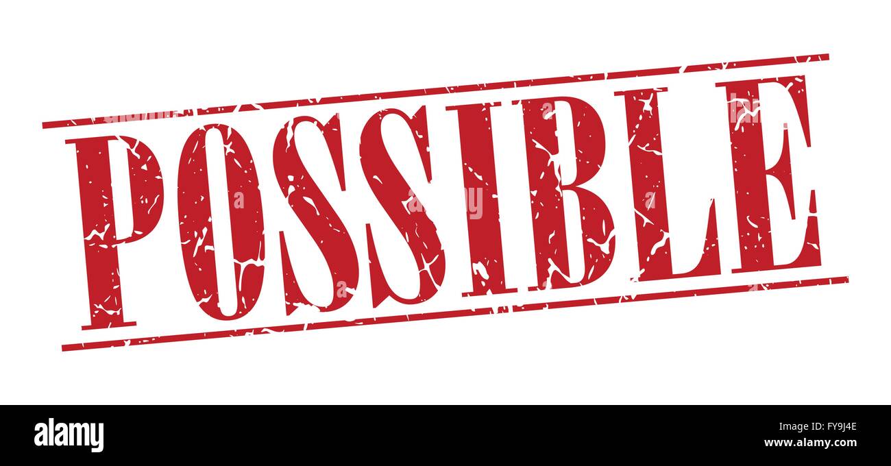 possible red grunge vintage stamp isolated on white background Stock ...