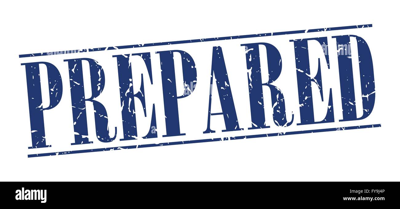 prepared blue grunge vintage stamp isolated on white background Stock ...