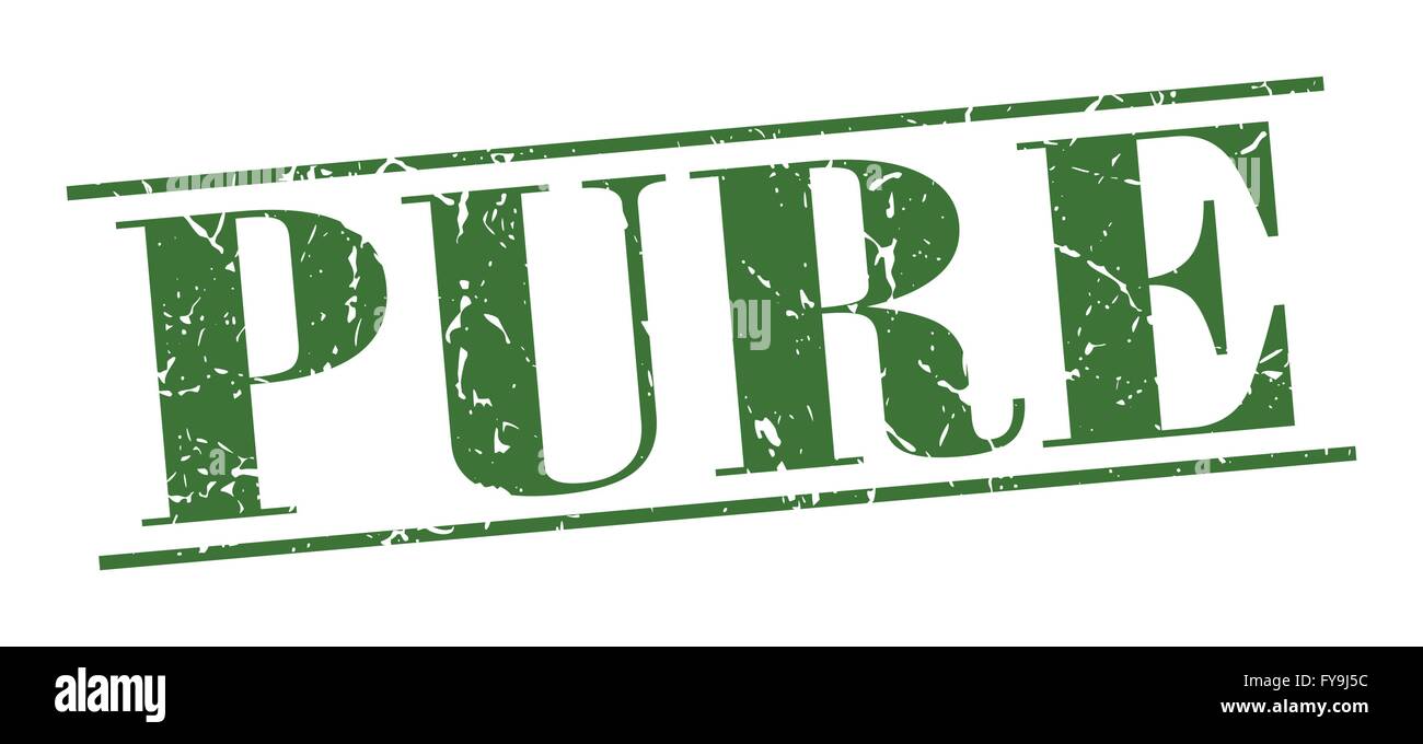 pure green grunge vintage stamp isolated on white background Stock ...