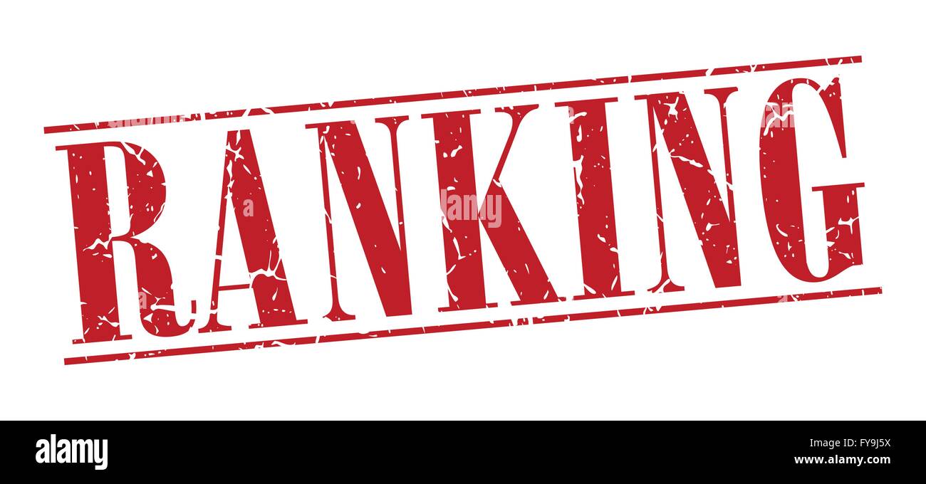 ranking red grunge vintage stamp isolated on white background Stock Vector Image & Art - Alamy