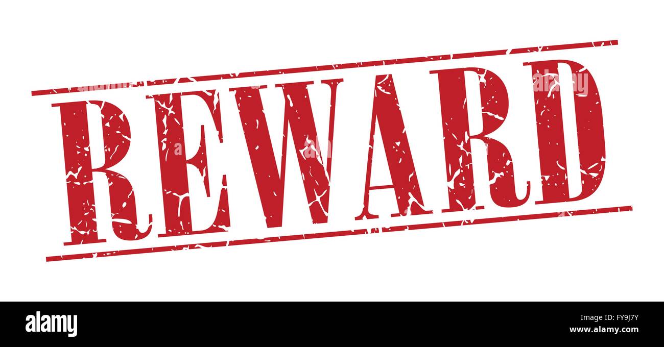 reward red grunge vintage stamp isolated on white background Stock ...