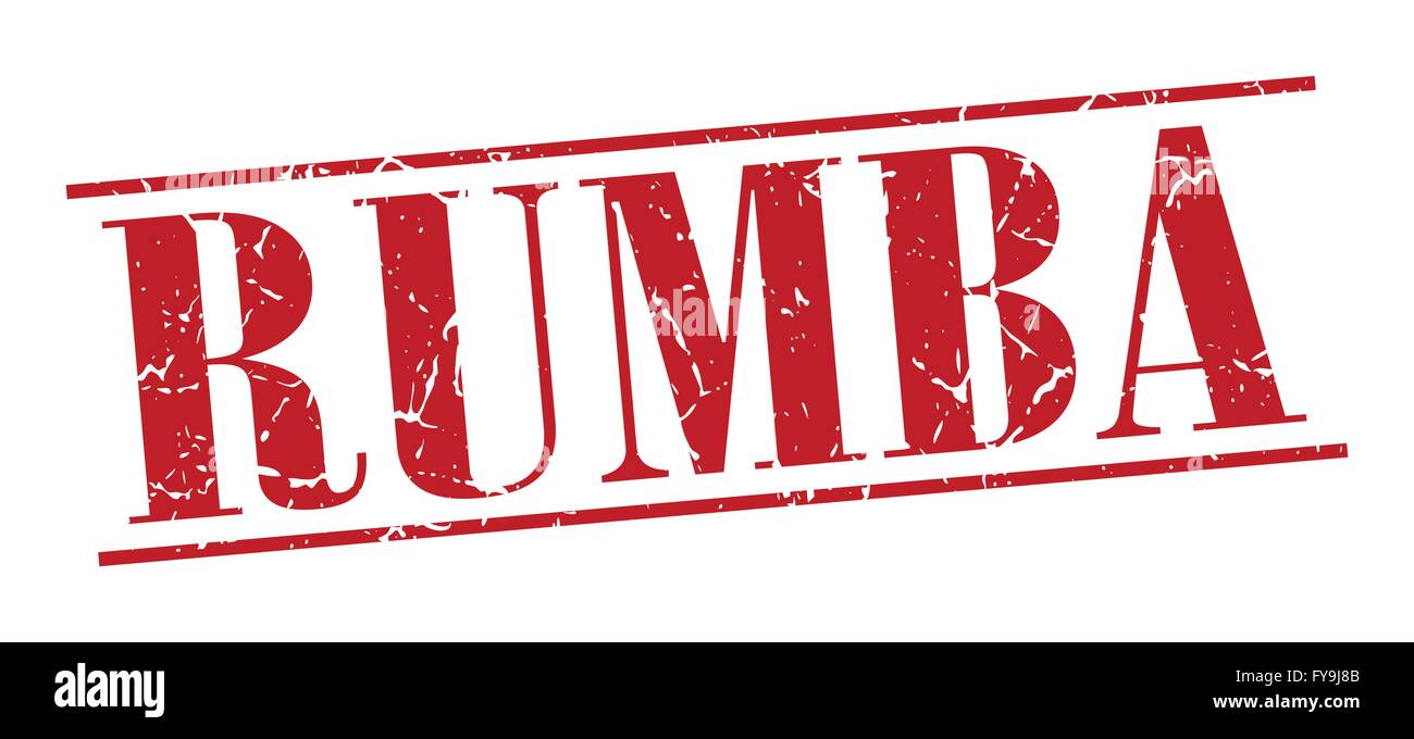 rumba red grunge vintage stamp isolated on white background Stock ...