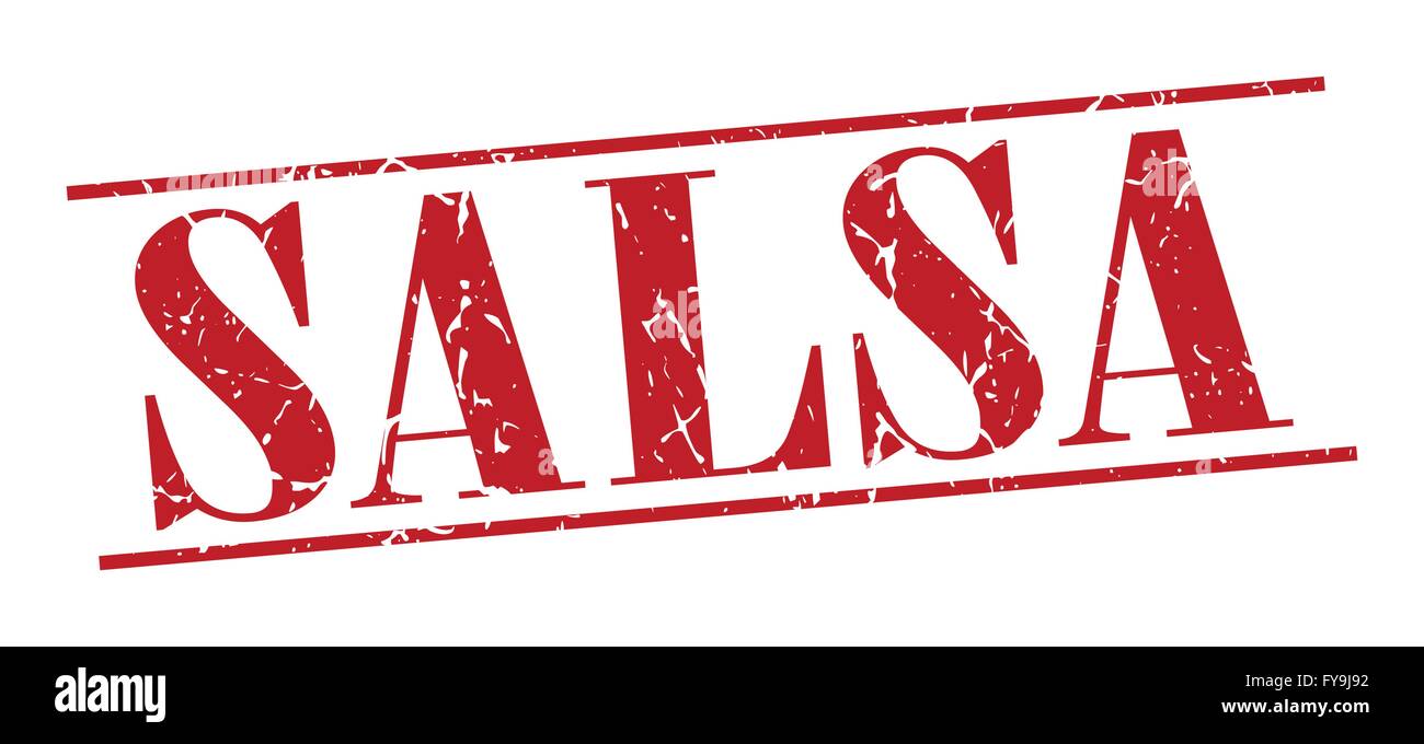 salsa red grunge vintage stamp isolated on white background Stock ...